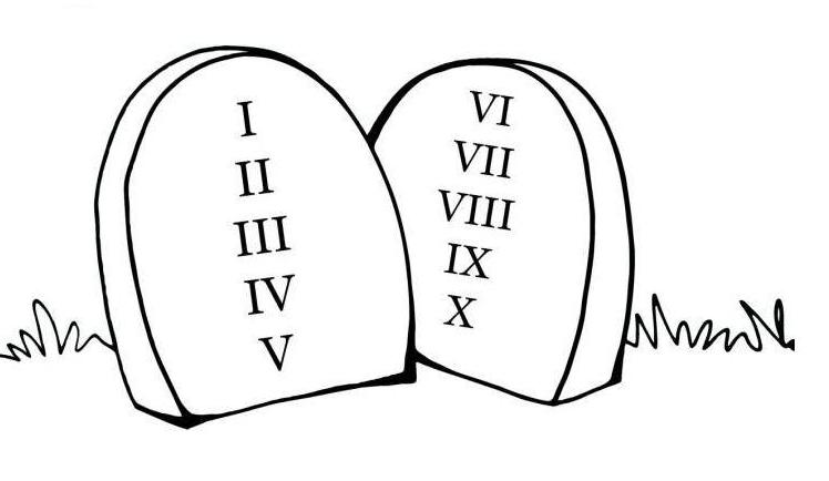 10 Comandamenti Da Colorare Le Tavole Della Legge | I Dieci