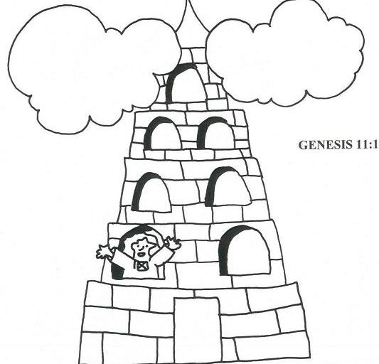 Pagina Da Colorare Torre Di Babele