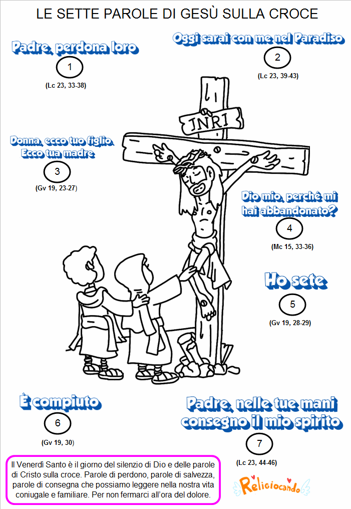 Le sette parole di gesù sulla croce